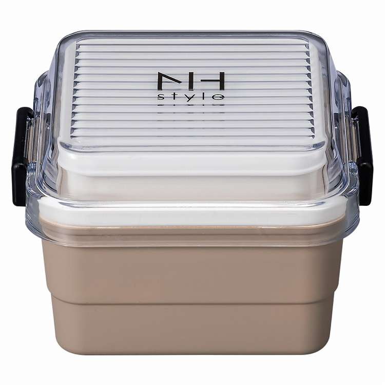 【商品説明】コンパクトだけど沢山入る2段弁当箱です。容量は620ml（上段：220ml、下段：400ml）です。本体は電子レンジ・食洗機対応です。安心の日本製です。【商品情報】■サイズ約 幅13.6×奥行12.2×高さ8.9（cm）■材質本...