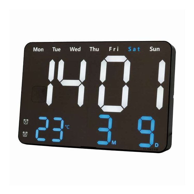 【商品説明】文字が大きく見やすいLED時計です。便利な温度表示、カレンダー表示機能付きです。LEDの光量を自動または手動で、10段階で調整できます。当日の曜日が青色に変わるので、今日が何曜日なのかがひと目で分かります。2つのアラームを設定で...