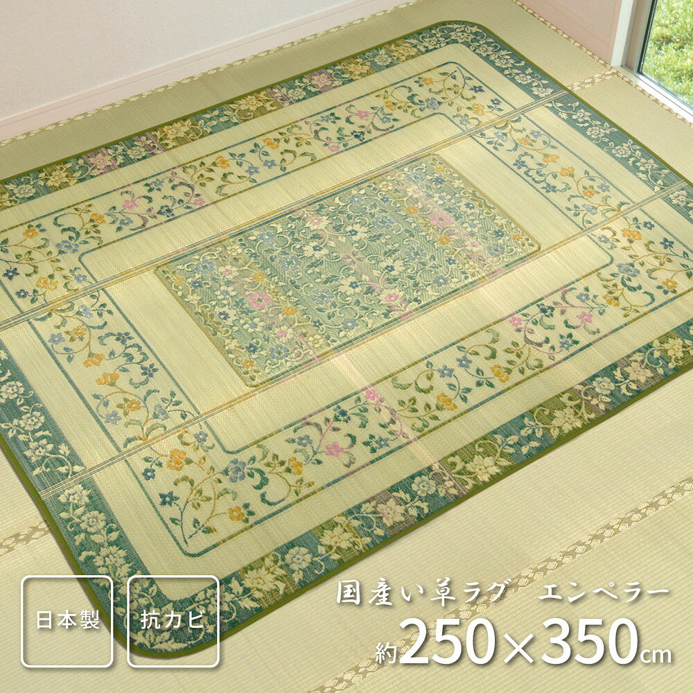 【サイズ】250×350【重量】11kg【材質】表面：国産い草100％　縁：ポリエステル100％【生産国】日本※各サイズ・重量は概算です。※写真の色調はモニターの機種や設定により実際の商品と異なる場合があります。※画像はイメージです。現物と...