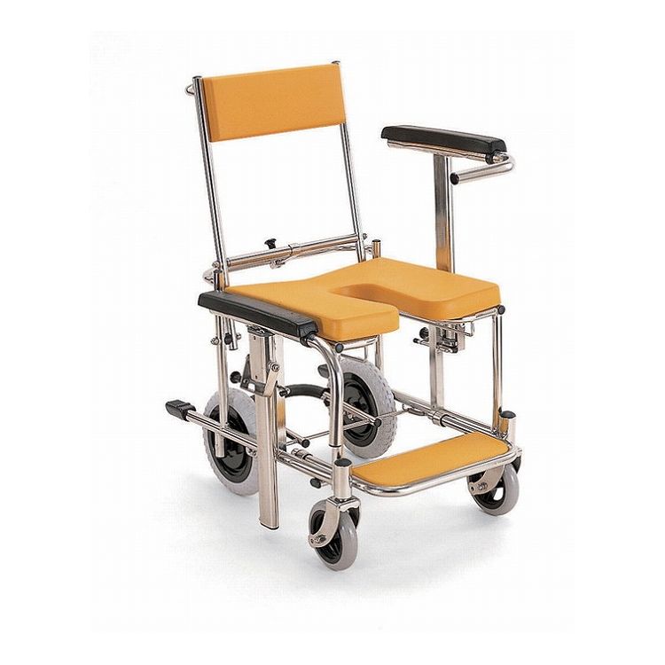 【商品説明】ご家庭でも使いやすい全幅49cm、コンパクトサイズ。○肘掛け：上下式座面まで下げることができます。サイドからの移乗をスムーズに行えます。○駐車ブレーキ：足踏みブレーキ足で踏むことにより駐車ブレーキをかけることができます。○家庭・...