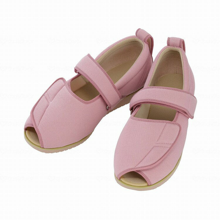 ○施設・院内用足元明るく、気持ちはスマイル。軽くて履き心地よく、一日履いても疲れにくい。1．つまずきにくい2．脱ぎ履き簡単3．かるい履き心地4．手洗い可能（中性洗剤、保形後陰干）○甲と足首2つのベルトでしっかり安定○折り返しベルトを付けてフ...