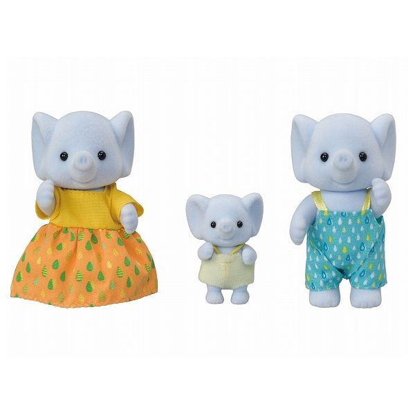 【商品特長】おおらかでやさしい、ゾウファミリーのお人形です。のんびりやのお父さん、お料理が得意なお母さん、好奇心旺盛な赤ちゃんの3体セットです。お人形の頭、手足を動かして、ポーズをとることができます。布製のお洋服は、着せ替えが可能です。【セ...
