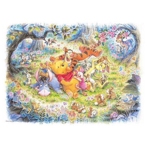 【商品特長】森の動物と遊んで（もらって？）いるプーさんたち。やさしいタッチが魅力。【仕様】【対象年齢】6歳【生産国】日本【主な材質】紙【送料について】北海道、沖縄、離島は送料を頂きます。