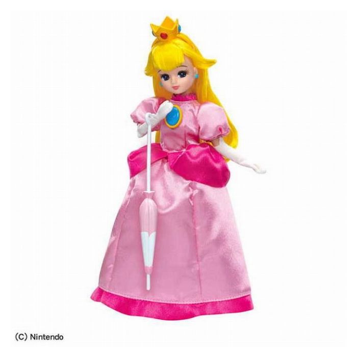 「スーパーマリオ」のピーチ姫のコスチュームを着たリカちゃんが登場！【商品仕様】対象年齢：3歳〜パッケージ形状：箱安全基準：ST生産国：中国パッケージサイズ：幅125×高265×奥42mmキャラクター：スーパーマリオ【権利表記】(C) TOM...