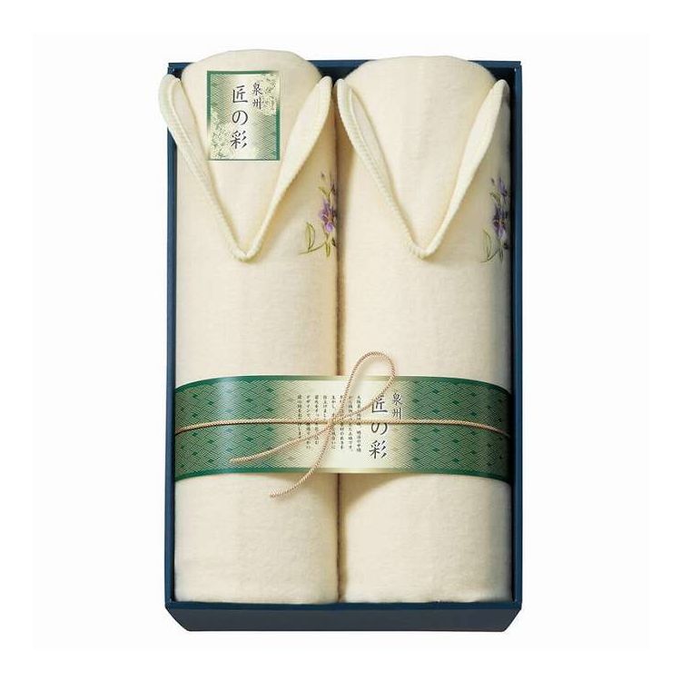 【商品詳細】の眠りを誘う心地よい肌ざわり。繊細な花の刺しゅうがアクセント。すっぽりと肩口を包み込むデザイン。またロングサイズ（約210cm）だから首元から足先までぽかぽかです。材質:ヨコ糸（毛羽部分）:ウール100%、タテ糸:ポリエステル1...