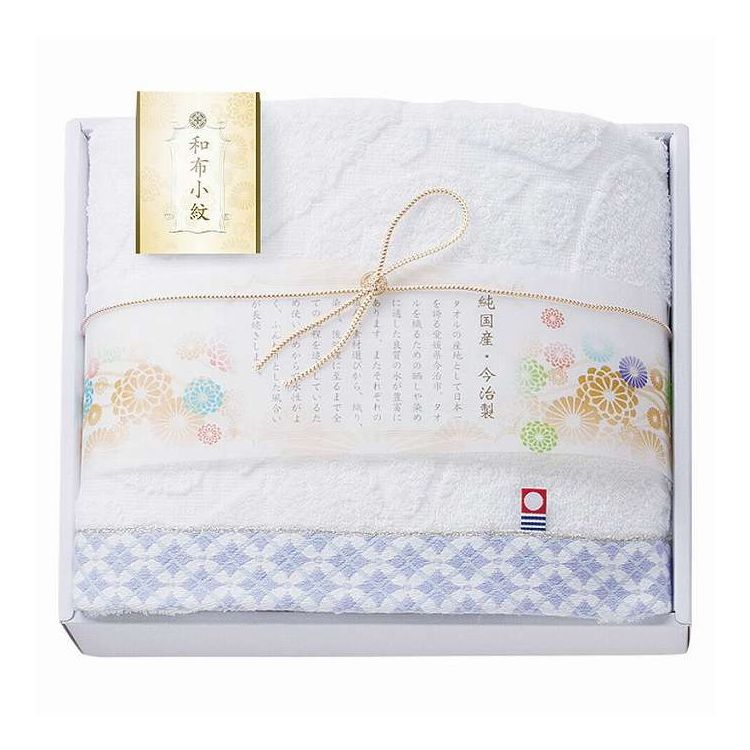 【商品詳細】可愛らしい小紋柄がアクセントのふんわりタオルです。内容:バスタオル（約600×1200mm）×1原産国:日本【代引きについて】こちらの商品は、代引きでの出荷は受け付けておりません。【送料について】北海道、沖縄、離島は送料を頂きます。
