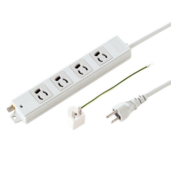 【商品特長】3P抜け止め4個口10m仕様電源タップ。マグネット付き。■3P抜け止めの4個口仕様電源タップです。■通電が確認できるランプ付きです。■裏面にマグネットが付いていますので、スチールのデスクなどに仮固定することができます。■アース端...