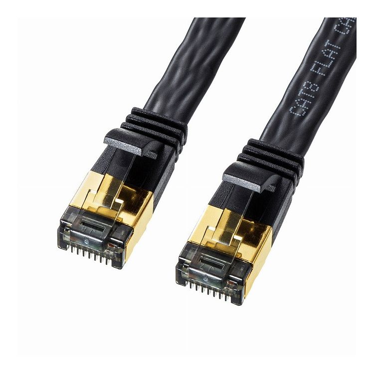 【商品特長】超高速40Gbps、超広帯域2000MHzを実現、ケーブル厚さ2.8mmのカテゴリ8フラットLANケーブル。ブラック・3m。●次世代イーサネット40GBASE-T（40Gbps）、25GBASE-T（25Gbps）に完全対応しま...
