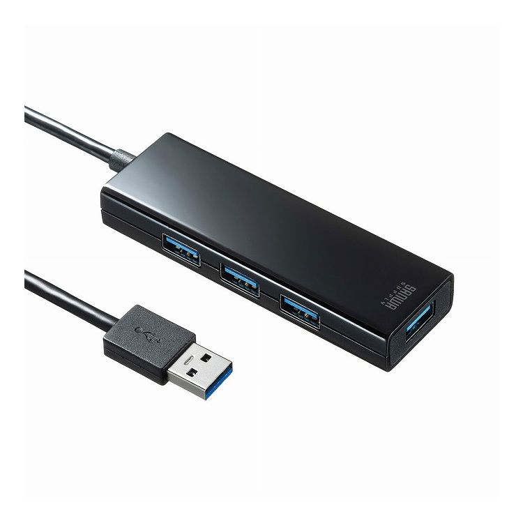 【商品特長】急速充電ポートを1つ装備したACアダプタ付きのUSB3.2Gen1（USB3.1/USB3.0）4ポートハブ。ブラック。●USB3.2Gen1（USB3.1/USB3.0）4ポートのUSBハブです。●安定した動作ができるACアダ...