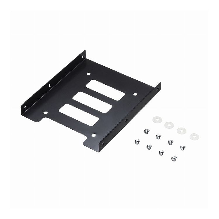 【商品説明】■2.5インチSSDやハードディスクを3.5インチベイに増設可能にする変換マウンタです。■2.5インチSSD/HDDをデスクトップパソコンに固定できます。■一体型マウンタのため、複数部品を組み合わせる製品に比べて簡単にしっかりと...