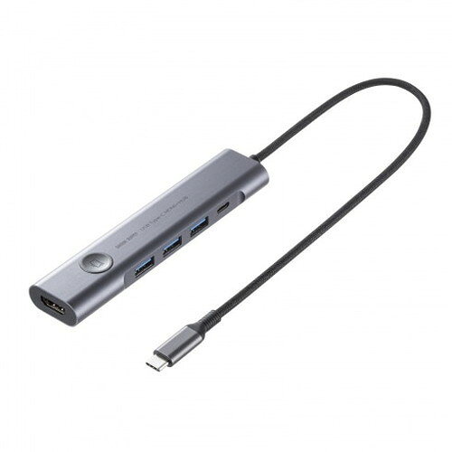 HDMIポートを搭載したUSBType-Cハブ。HDMION・OFFスイッチ付き。商品特徴●HDMIのON・OFFスイッチ付の便利なUSBハブです。●接続先のディスプレイをボタン一つでON・OFFができます。●接客時のZOOM会議などに最適...