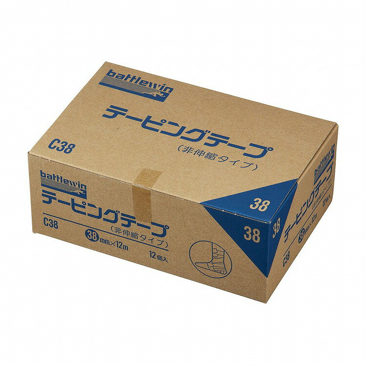 【商品説明】関節可動域の制限や固定に。耐水性があり、保持力が強く、使用部位をしっかりサポートします。手切れ性が良く使いやすい。幅×長さ：38mm×12m個装入数：12巻原産国または製造国日本使用期限賞味・使用期限表示製造日から3年【送料につ...