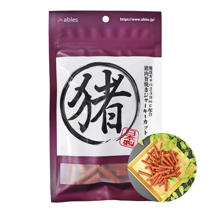 【商品説明】秋田の酒蔵で生まれた「爛漫GABA」を配合。猪肉の旨味を引き立てるロースト製法で焼き上げた、猪肉のみを使用したジャーキー原材料猪肉、小麦粉、大豆蛋白、小麦グルテン、難消化性デキストリン（水溶性食物繊維）、米糠発酵物（GABA含有...