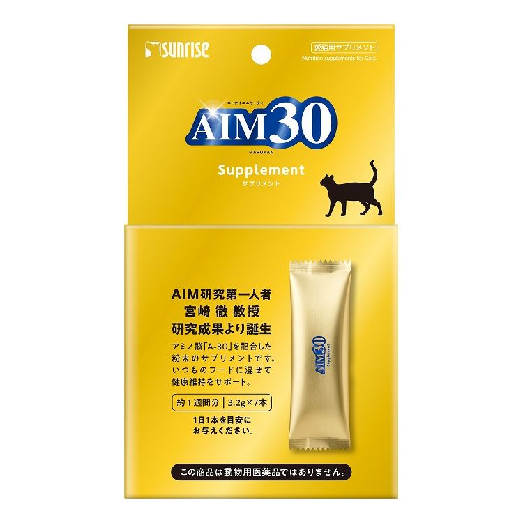 【商品説明】アミノ酸『A-30』を配合した猫の健康維持をサポートするサプリメントです。ドライフードやウェットフードになじみやすい粉末状で、いつものフードに混ぜるだけで手軽に健康維持をサポート。使いやすい個包装のスティックタイプ。〇原材料(成...