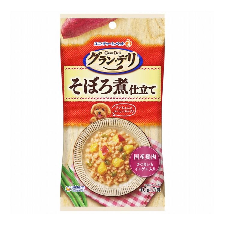 【商品説明】・私もおいしそうと思う見た目のおいしさにもこだわったワンちゃん専用レトルトパウチ・ワンちゃんの大好きなそぼろ煮仕立て・良質な100％国産鶏肉を使用・さつまいも、インゲン使用〇原材料(成分)鶏胸肉、サツマイモ、インゲン、動物性油脂...