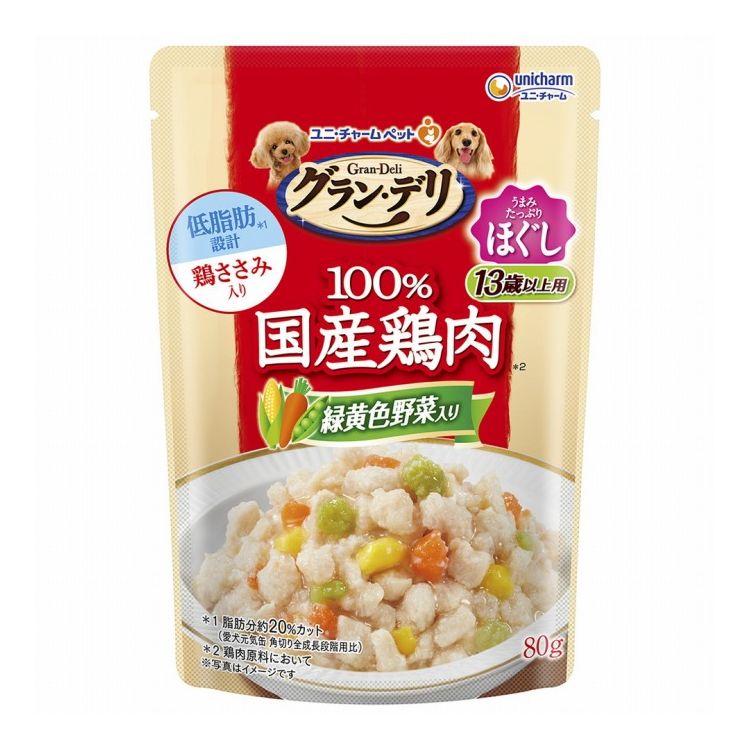 【商品説明】・100％国産の良質な鶏肉を調理・美味しい鶏ささみ入りレトルトパウチ・愛犬が大好きなほぐし仕立てのゼリータイプ・13歳からの愛犬の健康維持を考えて、ビタミンB群・Eを調整。さらにビタミンCを配合〇原材料(成分)肉類(鶏胸肉、ささ...
