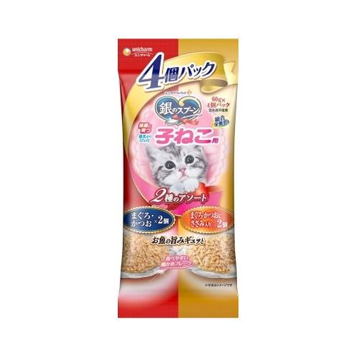 【商品説明】子ねこ用の2フレーバーがそれぞれ2個ずつ入った、4個入りのアソートパック。12ヶ月までの子猫に適した栄養バランス設計なので、子猫が健康に育ちます。筋肉の発育を考えて、高タンパク質量を調整。骨や歯の発育・原材料(アレルギー表記含む...