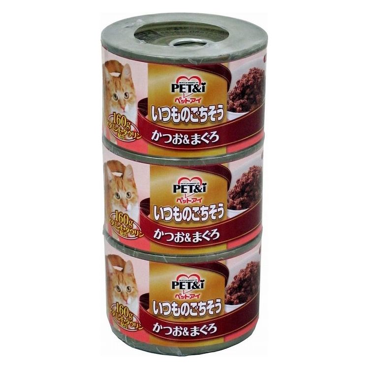 【商品説明】・かつおとまぐろの血合肉ベースの水煮仕立て・タウリン、ビタミンE配合・お得なマルチパック【商品詳細】ペットフードかつお・まぐろ、増粘安定剤（加工でん粉）、ビタミンE、タウリン別途パッケージに記載別途パッケージ160gx3P（株）...
