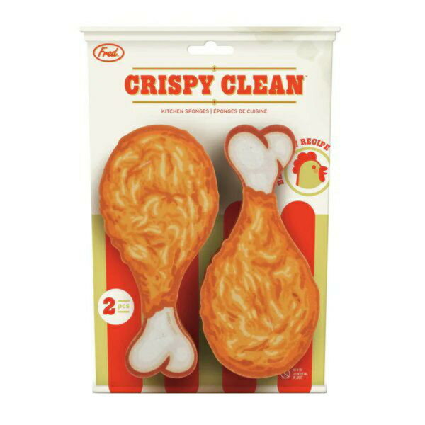 【商品説明】ユーモアたっぷりの食器洗い用スポンジ2個セットです。手にフィットする形状のフライドチキン型と、レトロでおしゃれなオイルサーディン型のデザインです。見ているだけで楽しいスポンジセットは、ちょっとしたギフトにもおすすめです。洗うもの...