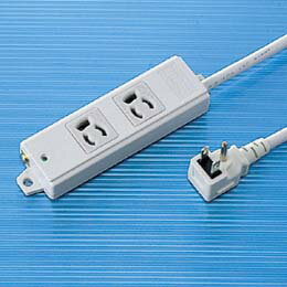 3P抜け止め・L型プラグ・マグネット・2個口　3m。[特徴]●通電ランプ付き●マグネット付き●熱に強い二重構造ケース●L型プラグ●エコ対応(RoHS対応)「RoHS指令」に基づき、特定有害物質を使用制限した製品です。鉛を使用しない無鉛ハンダ...
