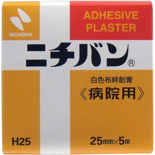 【発売元:ニチバン】綿布にゴム系粘着剤を塗布した布絆創膏です!基材が綿布で大きな強度があります。大きな接着強度があります。高い接着保持性があります。個装サイズ:60X60X30mm個装重量:約40g内容量:25mmX5mX1個入【用途】●骨...