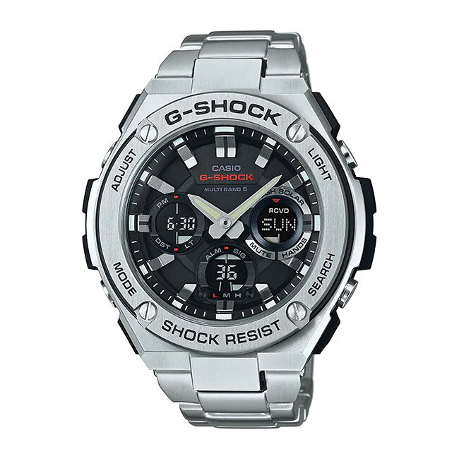 【商品説明】タフネスを追求し進化を続けるG-SHOCKから、新たに「レイヤーガード構造」を採用した「G-STEEL（Gスチール）」が登場。ベゼル部に異なる素材を用いて、二層のレイヤー構造にすることにより新たな耐衝撃構造を実現。ベゼル上部にメ...