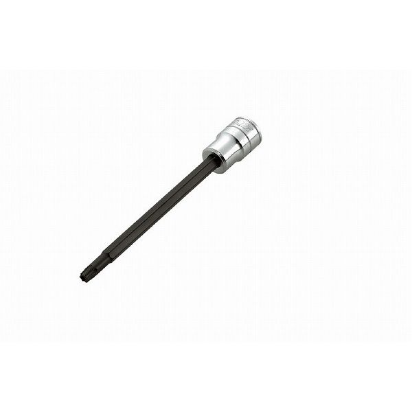 【商品詳細】●差込角(sq.)：9.5●呼び：T45●ソケット部外径(D；mm)：18.5●全長(L；mm)：128●軸長(l；mm)：99●重量(g)：89●交換ビット品番：T-T45HL●ビットの交換が可能です。●差込角9.5sq.のロ...
