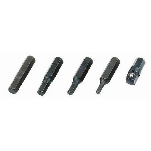 【商品詳細】●六角ビット全長(mm)：30●アダプタ差込角凸(sq.)：6.3●アダプタ全長(mm)：30●板ラチェット差替えドライバ(TMDB8・RM22・RM32)に使用可能な軸対辺6.3mmのビットセットです。●デジラチェドライバタイ...