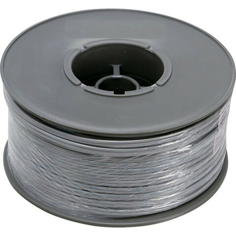 【商品詳細】●交流300V以下の屋内用小型電気器具等の配線及び家電製品の電源コードです。●可とう性、加工性に優れています。●小型電気器具等の配線に。●色：グレー●芯数：2●全長(m)：100●定格：300V●外形寸法(mm)：1.8●絶縁体...