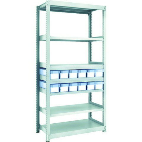【商品詳細】●間口(mm)：860●奥行(mm)：450●高さ(mm)：1800●有効間口(mm)：816●タイプ：引き出し(小)12●色：ネオグレー●棚段数(段)：7●棚板調整ピッチ(mm)：25●均等積載量：200kg/段●最大積載量：...