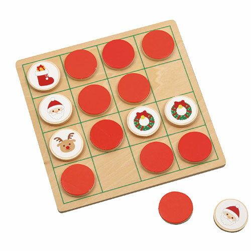 【商品説明】リバーシと絵あわせ2つの遊びができる!木製【商品詳細】商品サイズ(単位mm):ゲーム盤:120×120×4mm、コマ:φ23×4mm、シール:100×100mmセット内容:ゲーム盤×1、コマ×16、シール×1重量(g):61g材...