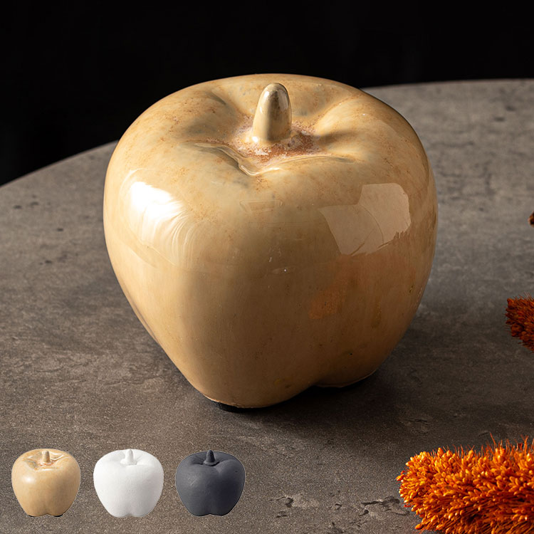 ■商品サイズW10×D10×H9■素材陶器■生産国ベトナム■特徴●陶器製のフルーツモチーフオブジェ。●置くだけで絵になるフォルムと、色んな場所に取り入れやすいサイズ感が魅力。●ベージュカラーはツヤありのツルツルとした質感。●ブラックとホワイ...