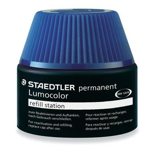 ●メーカー…ステッドラー（STAEDTLER）●型番…487　17-3●容量…15ml●インク色…青●適合品番…EA765MM-3・-8・-13・-18●ルモカラーペン専用インク補充システム●ペン先を差し込むだけで、インクの切れたペンのイン...