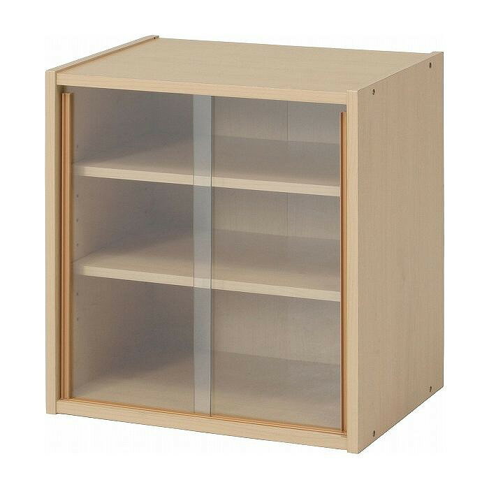 お部屋に馴染みやすいナチュラルカラーとシンプルなデザインです。コンパクトなサイズで場所をとらずに設置ができます。棚板は収納する物に合わせて高さを調節できる可動式です。【本体サイズ】W430×D290×H440mm【重量】7kg【材質】ガラス...
