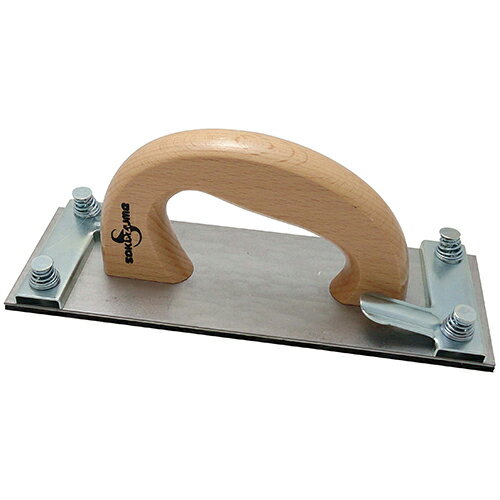 【用途】ペーパーがけ用クリップ式ハンドサンダー。【機能・特徴】クリップ式でペーパーの取替が簡単です。手になじむ天然木(ブナ)ハンドルです。握りやすいハンドル形状です。【仕様】●クリップ式。【材質】●プレート部：スチール。●柄：天然木(ブナ)...