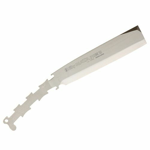 【用途】生木の枝打・剪定用ナタの替刃。【機能・特徴】ブレード全体に特殊合金鋼を使い、永切れと強い衝撃に耐えるように、一体構造の刃全体に硬い焼入れを施しています。【仕様】●刃長：210mm。●刃厚：5.7mm。●重量：480g。【材質】●合金...