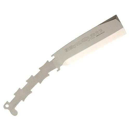 【用途】生木の枝打・剪定用ナタの替刃。【機能・特徴】ブレード全体に特殊合金鋼を使い、永切れと強い衝撃に耐えるように、一体構造の刃全体に硬い焼入れを施しています。【仕様】●刃長：150mm。●刃厚：5.7mm。●重量：390g。【材質】●合金...