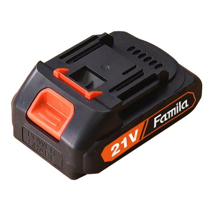 ファミラ 最新型充電式コードレス4WAY草刈り機専用の21Vバッテリーです。■生産国中国■特徴電源:AC充電式充電時間:約3時間バッテリー容量:約1,500mAhアンペア:25A■備考※草刈り機本体は商品に含まれておりません。【PSEマーク...