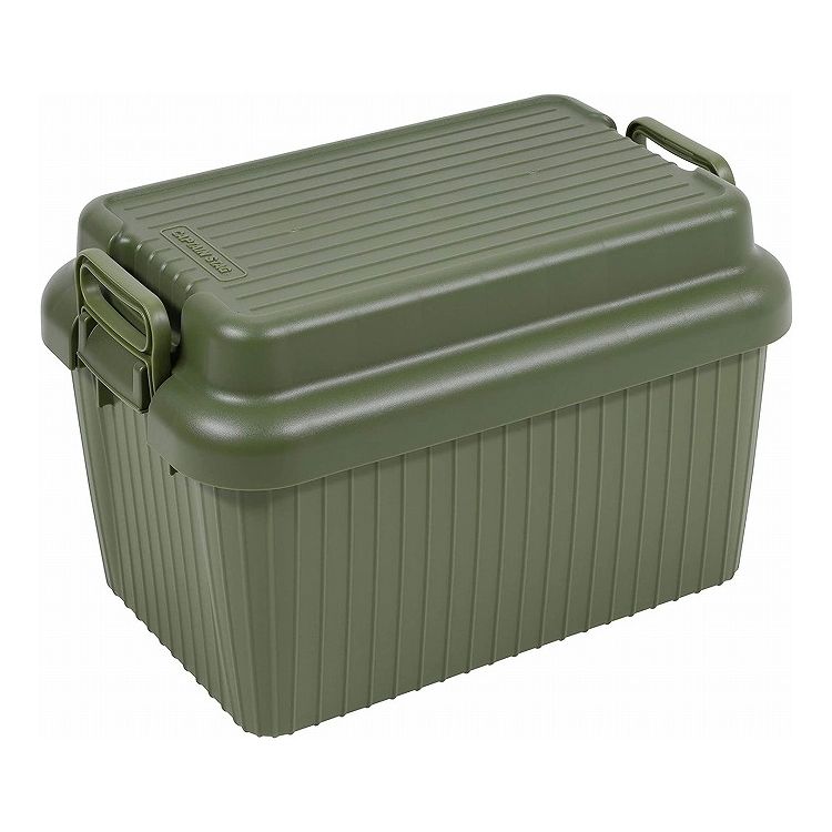 【商品説明】頑丈で軽い収納BOXです。耐荷重があるので簡易的な腰掛としても使えます。蓋を立てかける事が出来るグリップシート付。安心の日本製。製品サイズ(約)幅585x奥行390x高さ380mm有効内寸(約):幅480x奥行290x高さ290...