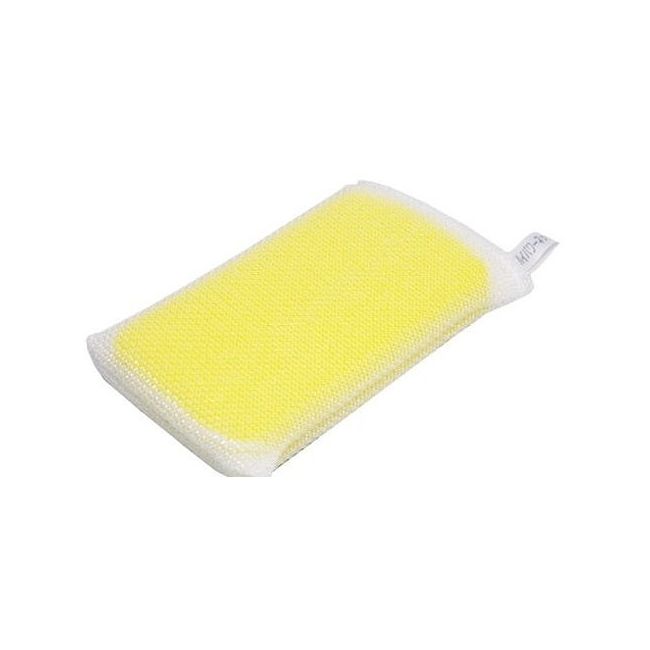 立体的に編んだネットで汚れを落とす食器用スポンジ。茶渋まできれいに落とせる。自由に曲げて使え、深いものもラクに洗える。スポンジ部には抗菌・防臭加工。サイズ（約）:幅8×奥行2.5×高さ14cm材質:スポンジ/ポリウレタンフォーム　ネット、ひ...