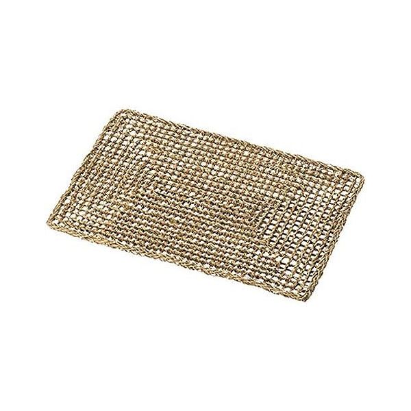 東南アジアのシーグラス（水草）を使用したマット。サイズ（約）幅60×奥行40cm材質:シーグラスひとつひとつ手作りのため、色、サイズ、形状に差異があります。素材の切れ端やささくれ等が出ている場合がありますので、取り扱いにご注意下さい。【代引...