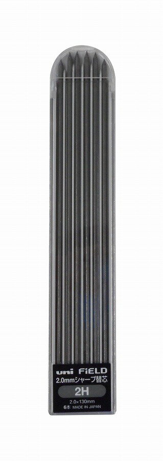 【商品詳細】建築用シャープペンシル2.0mm2H用替え芯。用途：建築用シャープペンシル2.0mm用替え芯芯：2H芯太さ：2.0mm芯全長：130mm入数：6本注意：筆記及び描画以外の用途に使用しないでください。日本製【送料について】北海道、...