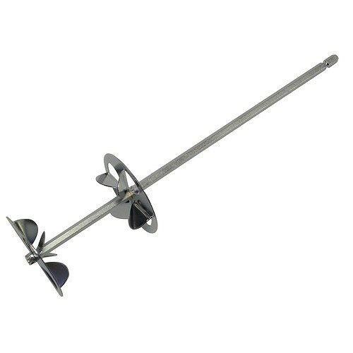 【商品詳細】塗料や液体のカクハン作業にご使用ください。ダブルブレードで作業能率アップ（ブレード固定型）。全長：300mm軸径：6．35mmブレード直径：65mm炭素鋼【送料について】北海道、沖縄、離島は送料を頂きます。