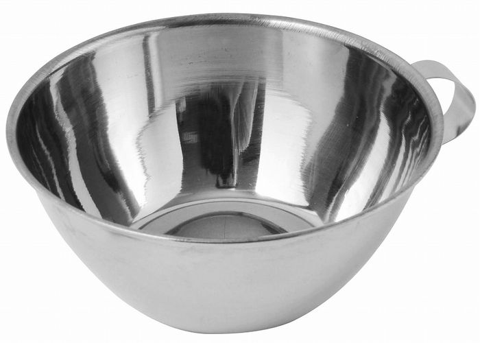 【商品詳細】サイズ（約）：直径127mm（底径75mm）×高さ57mm重量：約90g手付きステンレススチール【送料について】北海道、沖縄、離島は送料を頂きます。