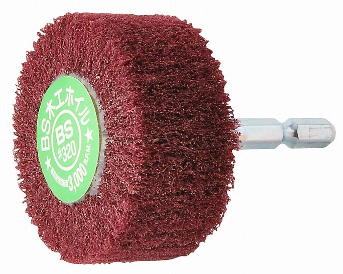 【商品詳細】用途：木材磨きサイズ：直径50×幅25×軸径6．3mm粒度：320最高使用回転数：3000rpm取付工具：ドリル・インパクトドライバー【送料について】北海道、沖縄、離島は送料を頂きます。