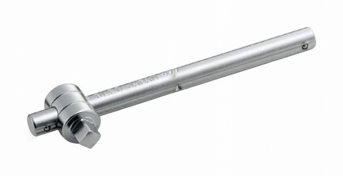 【商品詳細】角ドライブがハンドル上をスライドし、任意の位置にあわせて使用できます。力を加えた時、角ドライブが回らないように、ハンドルに溝が加工されています。また、角ドライブが中心に来るとストッパーが働きます。差込角　6.35mm全長:105...