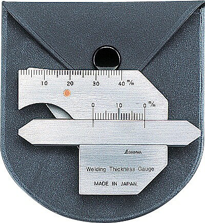 【商品詳細】あらゆる溶接作業の検査に威力を発揮します。あらゆる溶接検査の測定に使用する溶接ゲージすみ肉の大きさ（脚長）、肉盛寸法（補強盛寸法）の測定ができます。すきま・長さ精度：＋-0.2mm以内（20mm・40mmに対し）角度精度：＋-1...