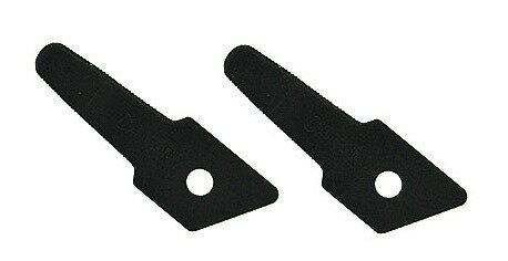 【商品詳細】ピッキング作業に。段ボール工作に。段ボールがザクザク切れる、特殊ギザ刃。用途：物流くん専用替刃本体サイズ（約）：縦57mm×横18mm×高さ1mm刃渡り：25mm重量：約5g入数：2枚注意：段ボールのこ　物流くん専用ホルダー以外...