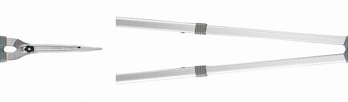 【商品詳細】直径15mmの枝をカットする強力タイプ。3段階伸縮式。全長：690-1020mm刃長：120mm刃表面処理：フッ素樹脂加工付属品：専用刃カバー本体：高炭素刃物鋼、柄：アルミ、ABS樹脂日本製【送料について】北海道、沖縄、離島は送...