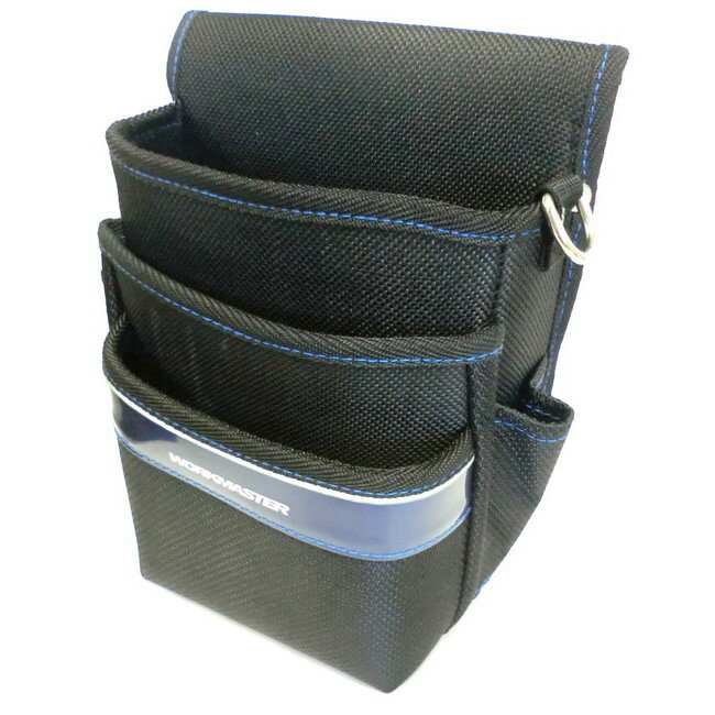 【商品詳細】道具をコンパクトに収納。軽量で丈夫な3段式腰袋です。夜間作業に便利な、リフレクト（反射）ライン入りです。前面1680デニール生地で強度アップ。サイドポケット2ヶ付です。セーフティコード等を取付できるカンが1ヶ付です。用途：道具を...